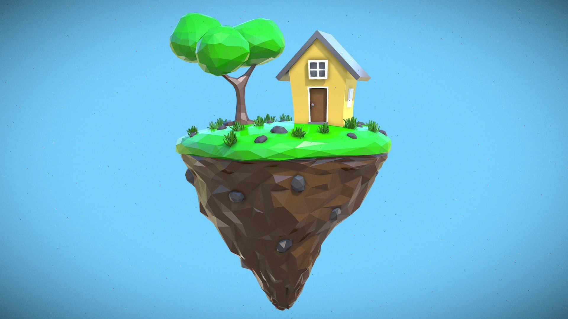 Low Poly Stylized Floating World - Buy Royalty Free 3D model by Ryan ...