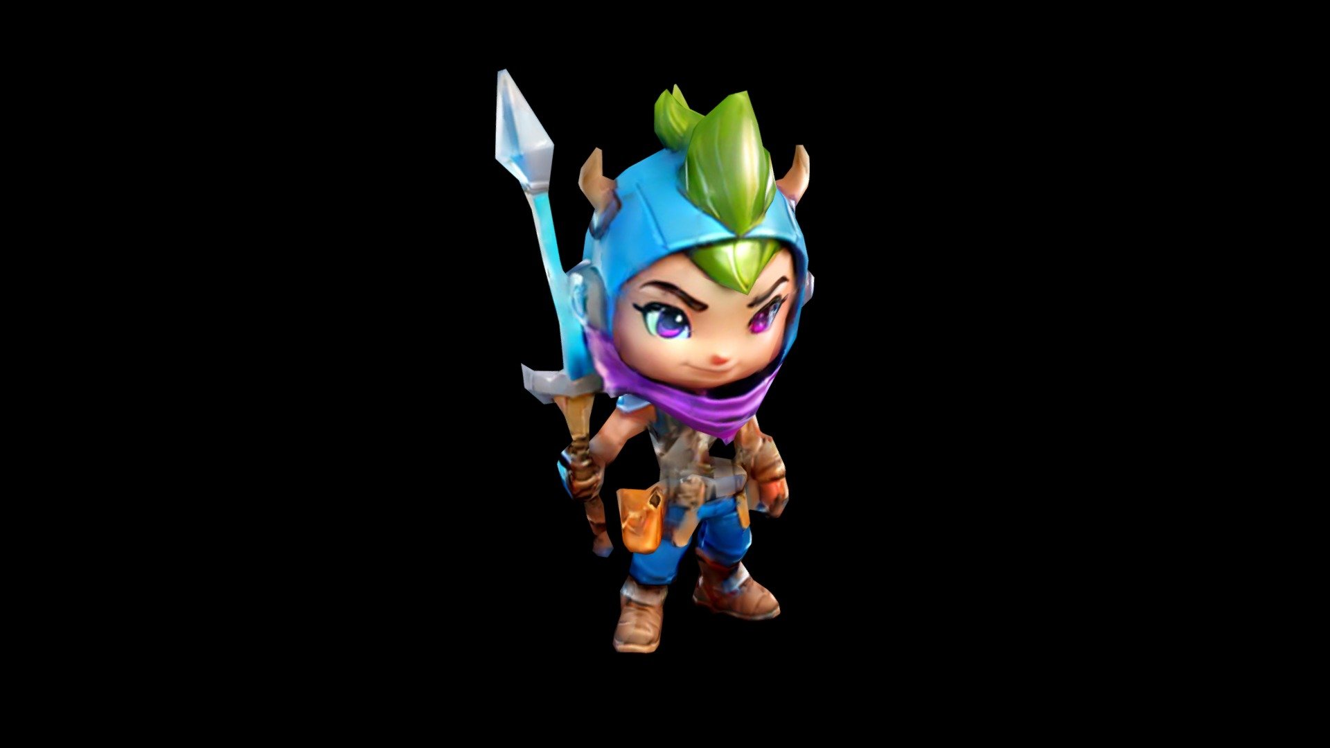 "Sparky the Electric Blue Action Figure An Anima - Download Free 3D ...