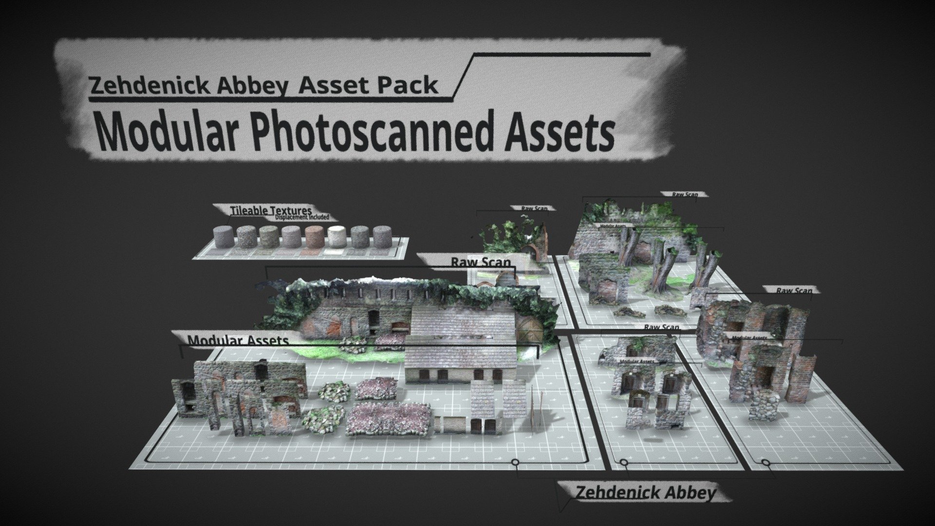 German monastery [modular photoscan] - Download Free 3D model by pacoco ...