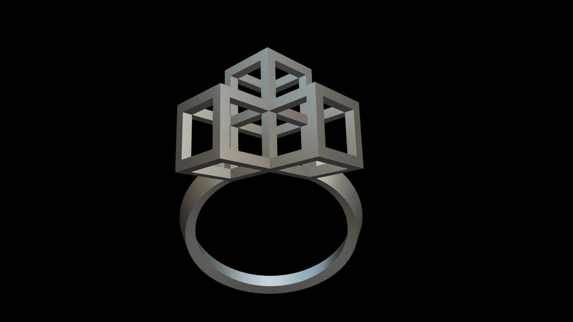 Triple Cube Ring - 3D model by Emily Chapman (@resetstyles) [ac17992 ...