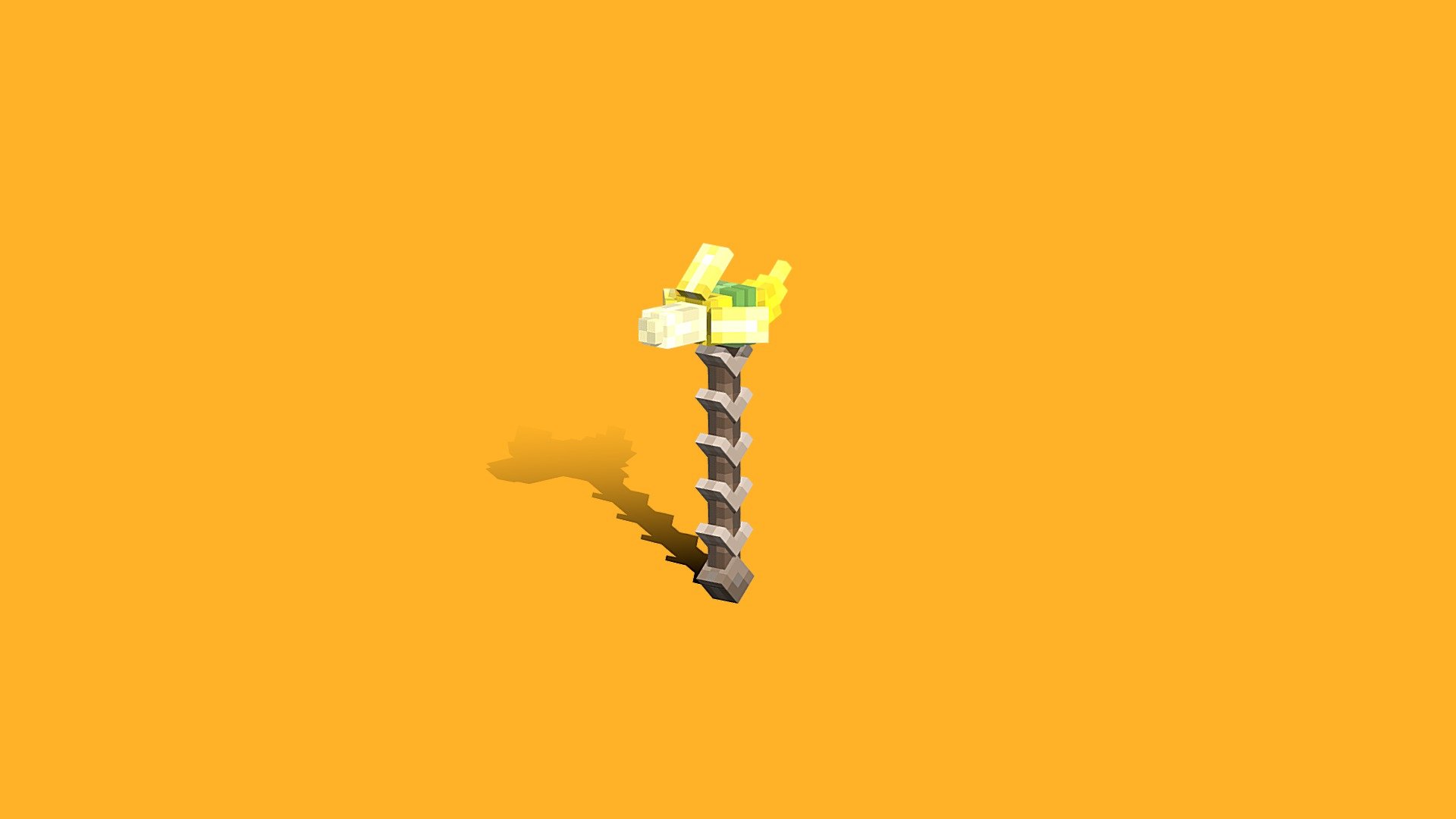 PixelMine | Banana Pickaxe - 3D model by PixelMine [ac1a054] - Sketchfab