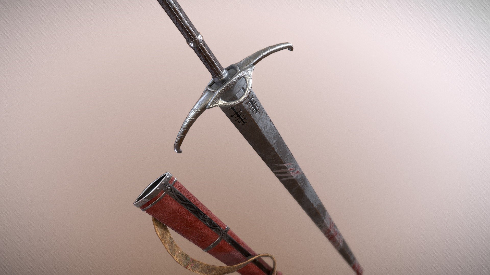 Two-handed sword "Old Butcher" - 3D model by LP Cupcake (@Andrewlxlxl99 ...