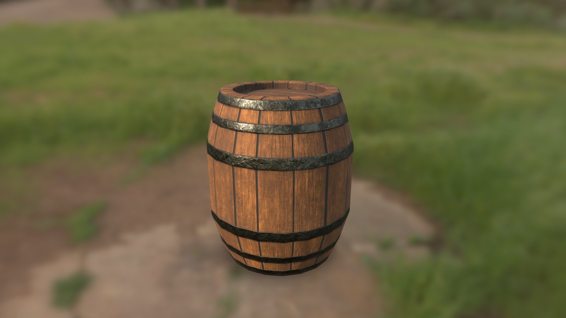 Realistic Barrel - 3D model by 11.10melons [ac1cf3f] - Sketchfab