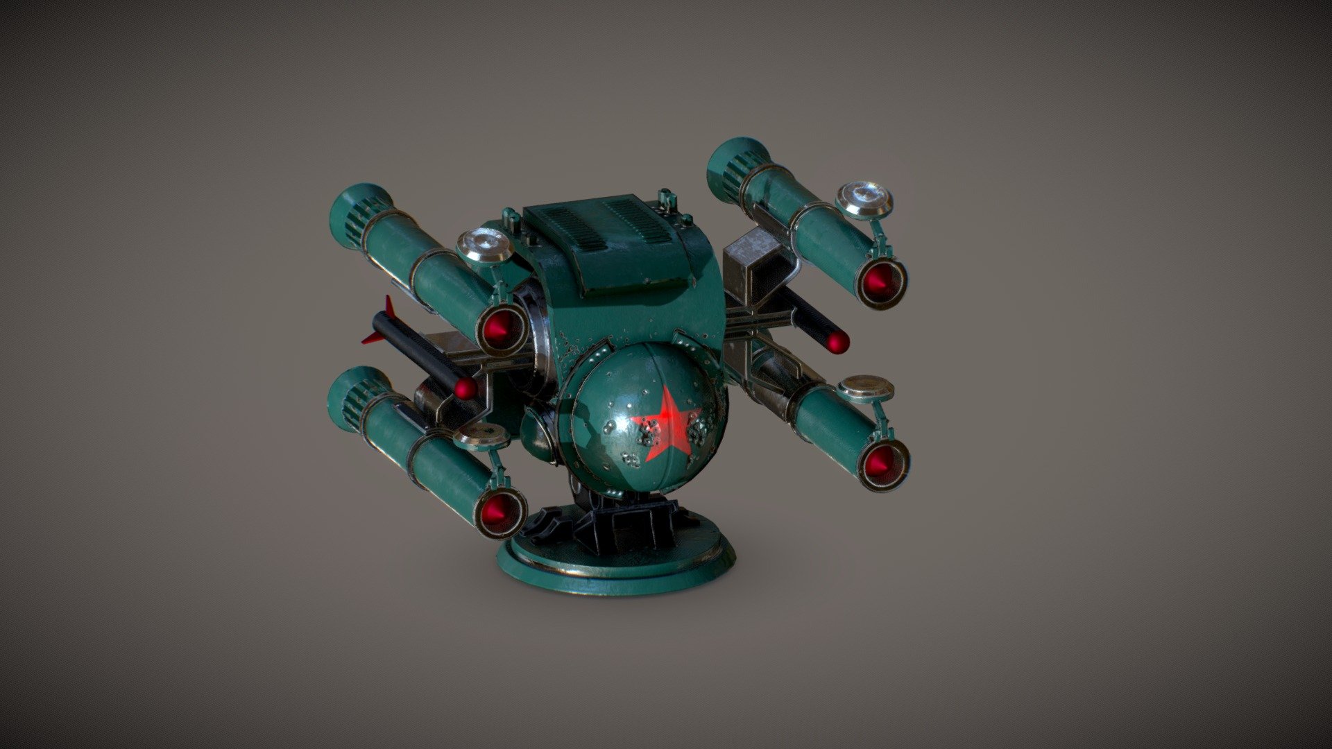 Soviet rocket turret - 3D model by Yuri (@thz42) [ac21f3a] - Sketchfab