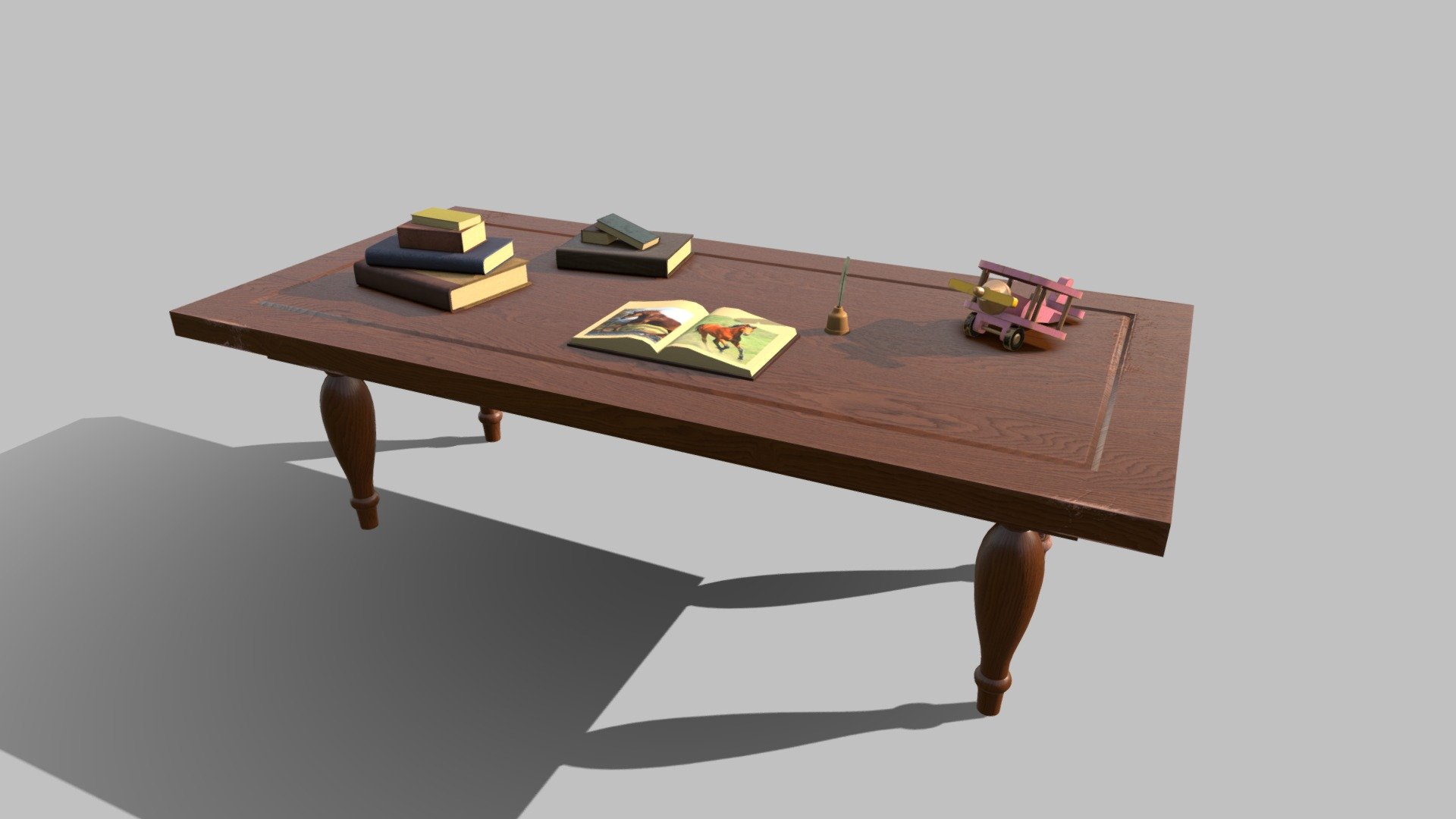 Horse Lover Study Table - 3D model by christian-irvine [ac2205b] - Sketchfab