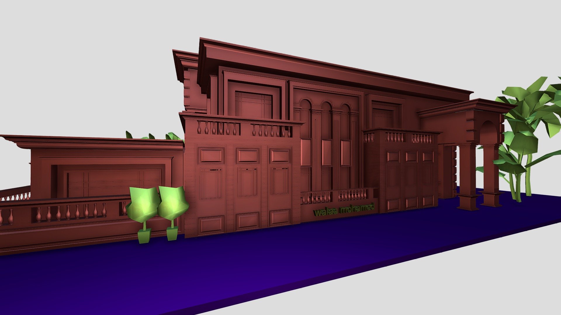 Project 3-rvt فيلا - 3D View - {3D}00 - 3D model by WALAAMOHAMED ...