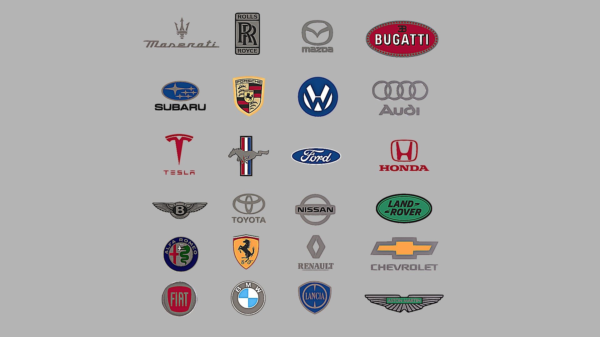 Automobile Badges - Main Brands - Download Free 3D model by Kryox Shade ...