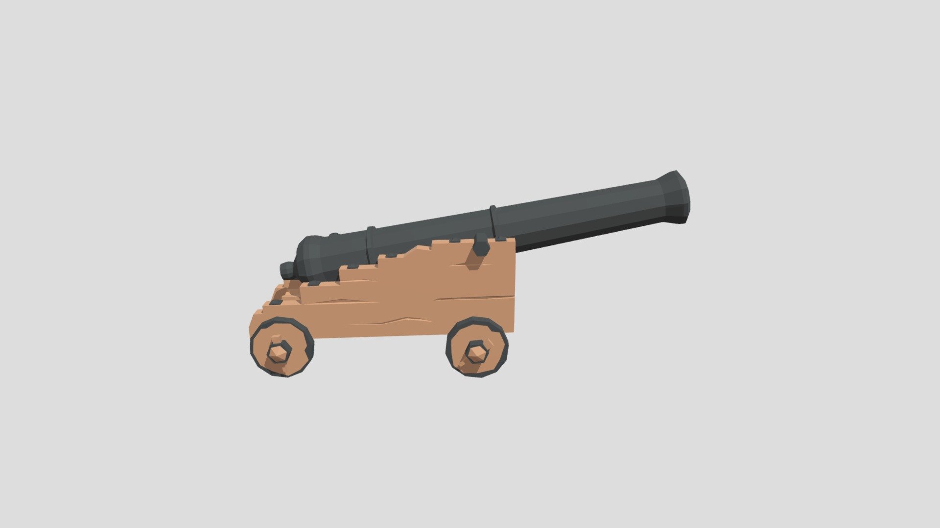 Low poly cannon - Download Free 3D model by Sandro Batista ...