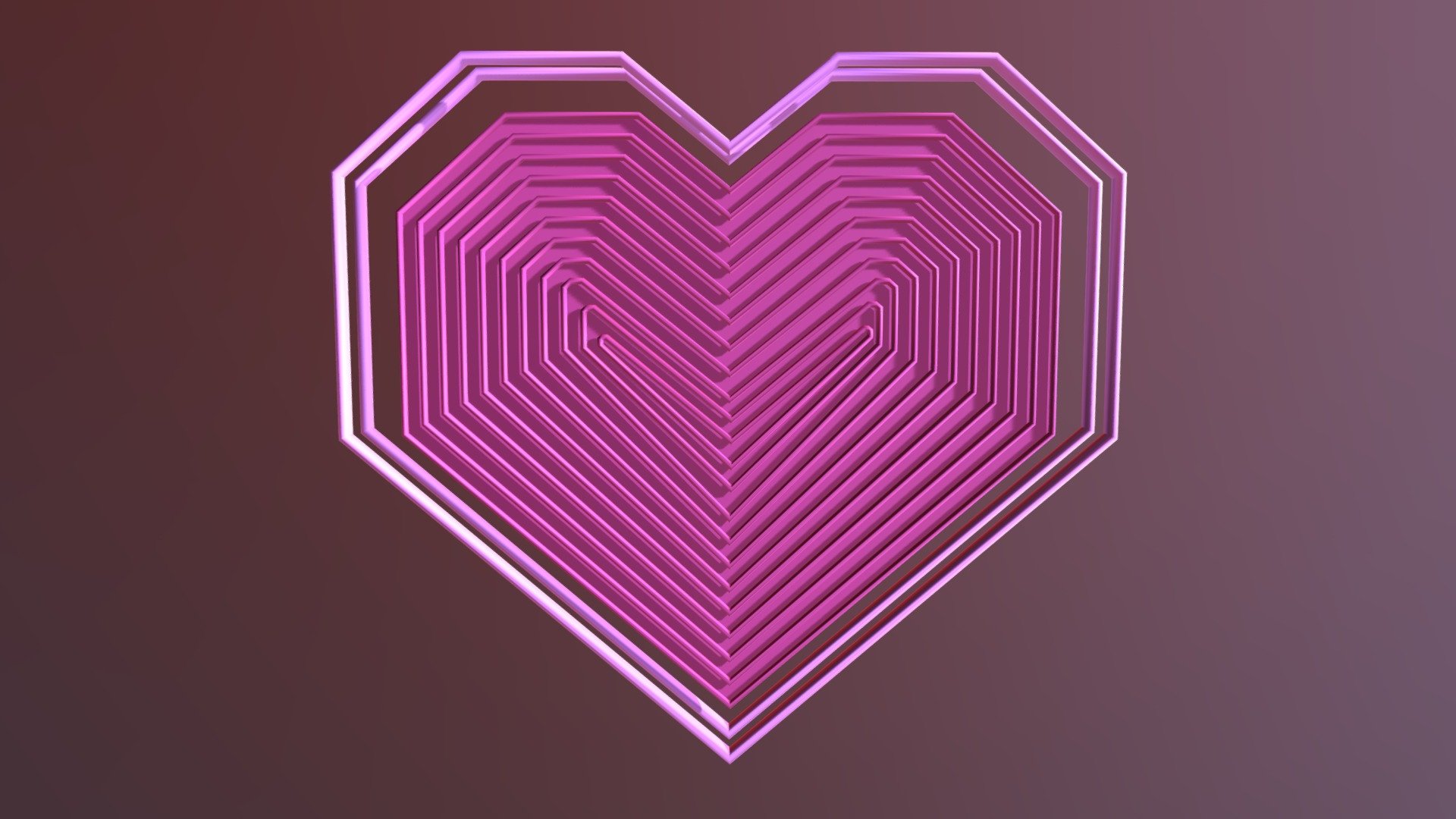 HEART LOWPOLY LINEART - Buy Royalty Free 3D model by DTA DESIGN STUDIO ...