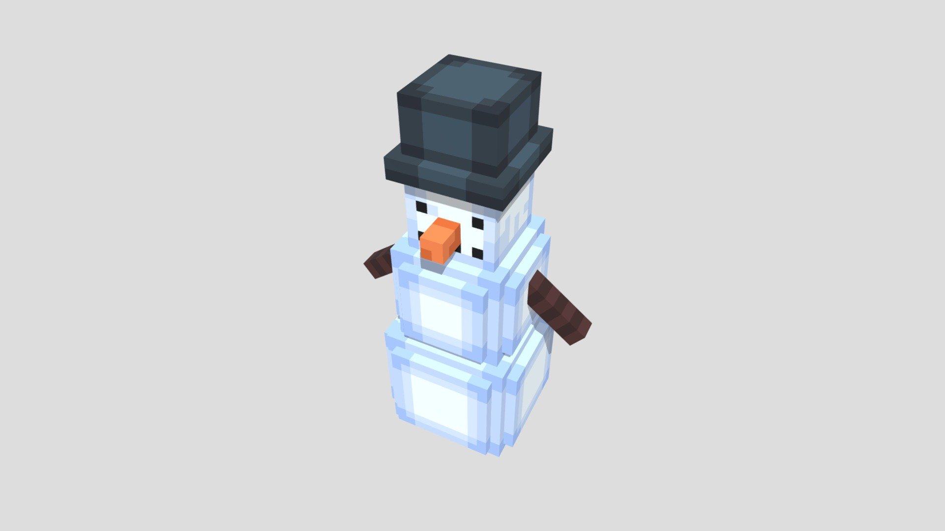 Minecraft Snowman Model - 3D model by theloren [ac2db41] - Sketchfab