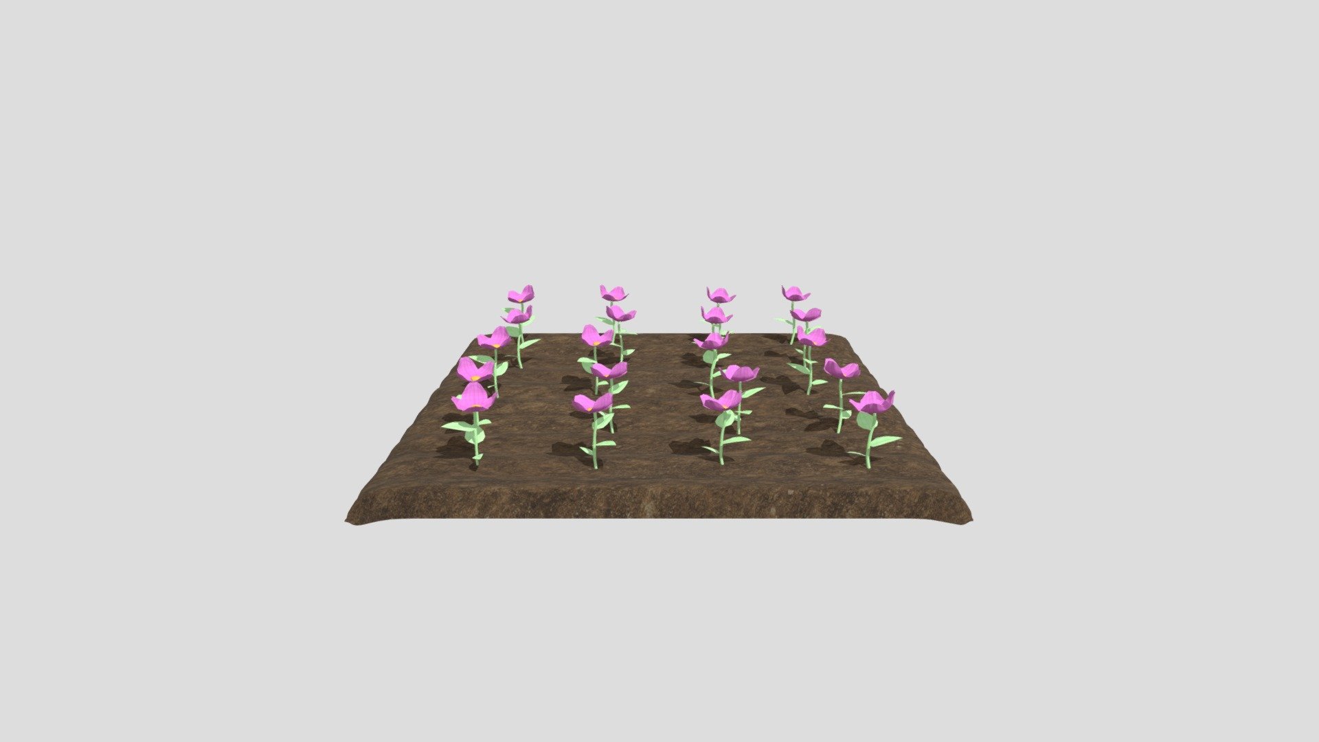Dirt Patch with flowers - Download Free 3D model by CrownOfThorns ...