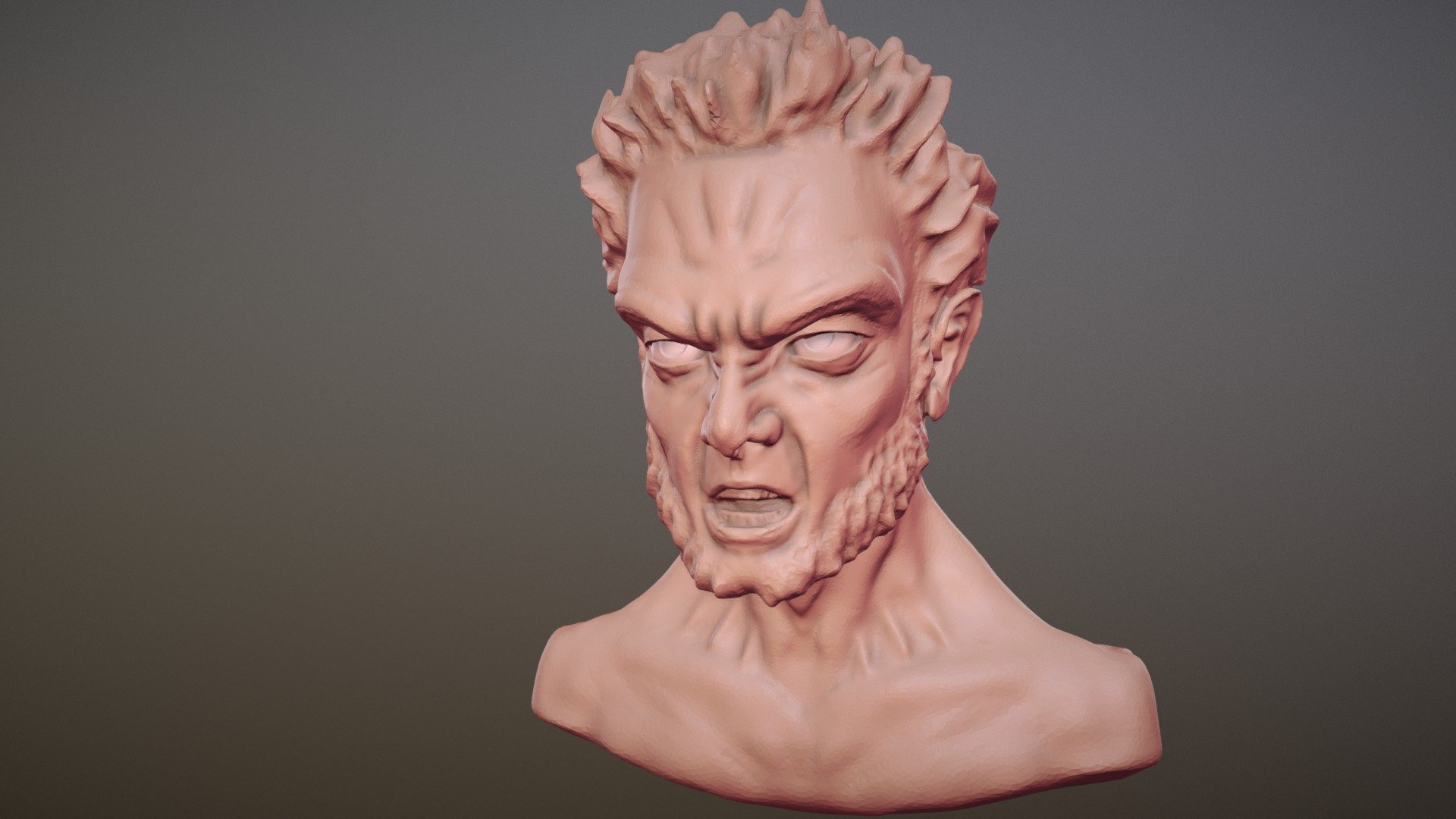 Sculptjanuary 18: Day 24 - Anger - 3D model by artoo [ac33d0a] - Sketchfab