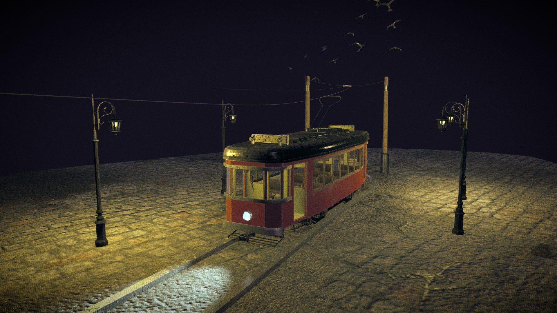 Old tram - Download Free 3D model by sandramira [ac33faa] - Sketchfab
