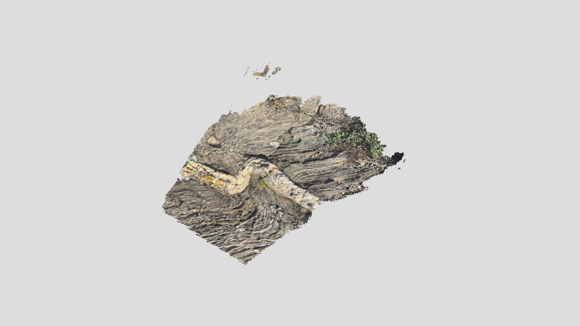 Folded schists and pegmatite dyke (Cap de Creus) - 3D model by Elena ...