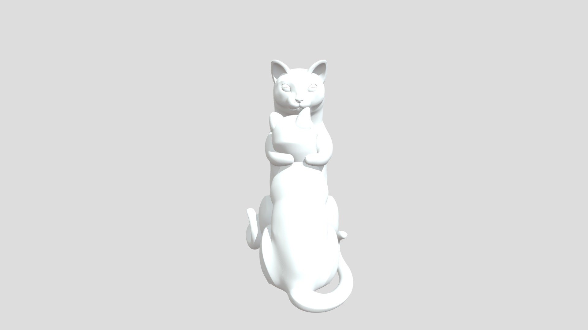 Cuddling Cats - Download Free 3D model by figoretoy [ac35cad] - Sketchfab