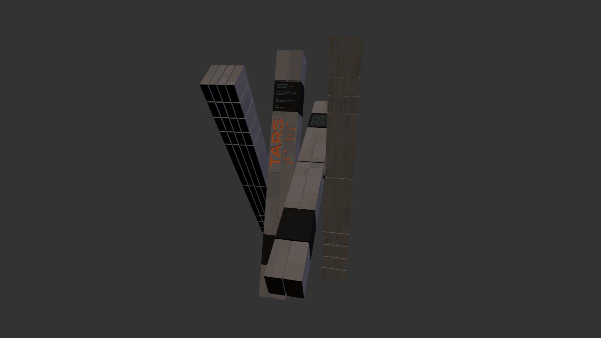 Quotation - TARS from Interstellar - Static Roll - 3D model by Bavo ...