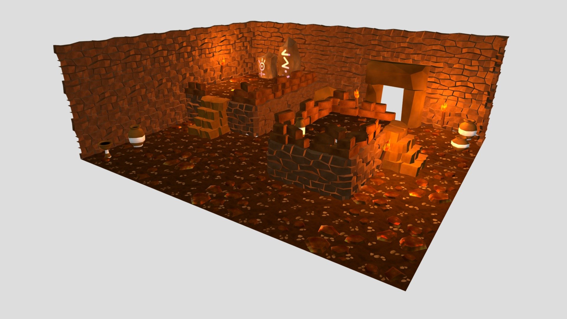Cave Dungeon Level Layout - Download Free 3D model by yukisukiyaki ...