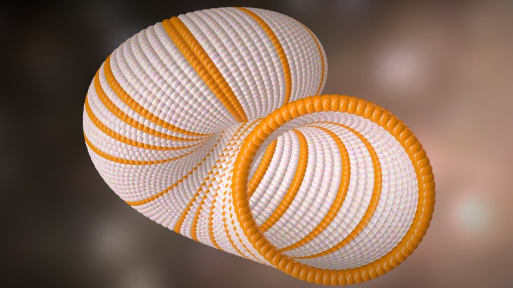 White Shell with Yellow Stripes - 3D model by Rodd Halstead (@roddh ...