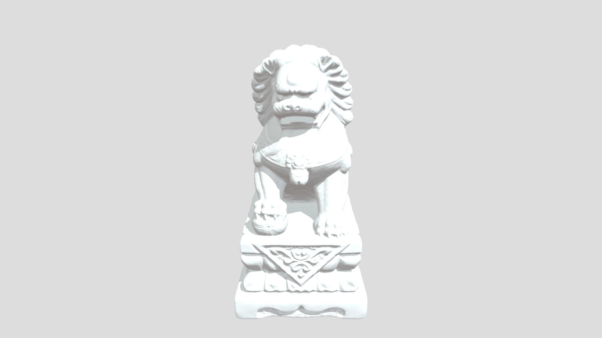 Stone lion statue China lion statue - Download Free 3D model by john ...