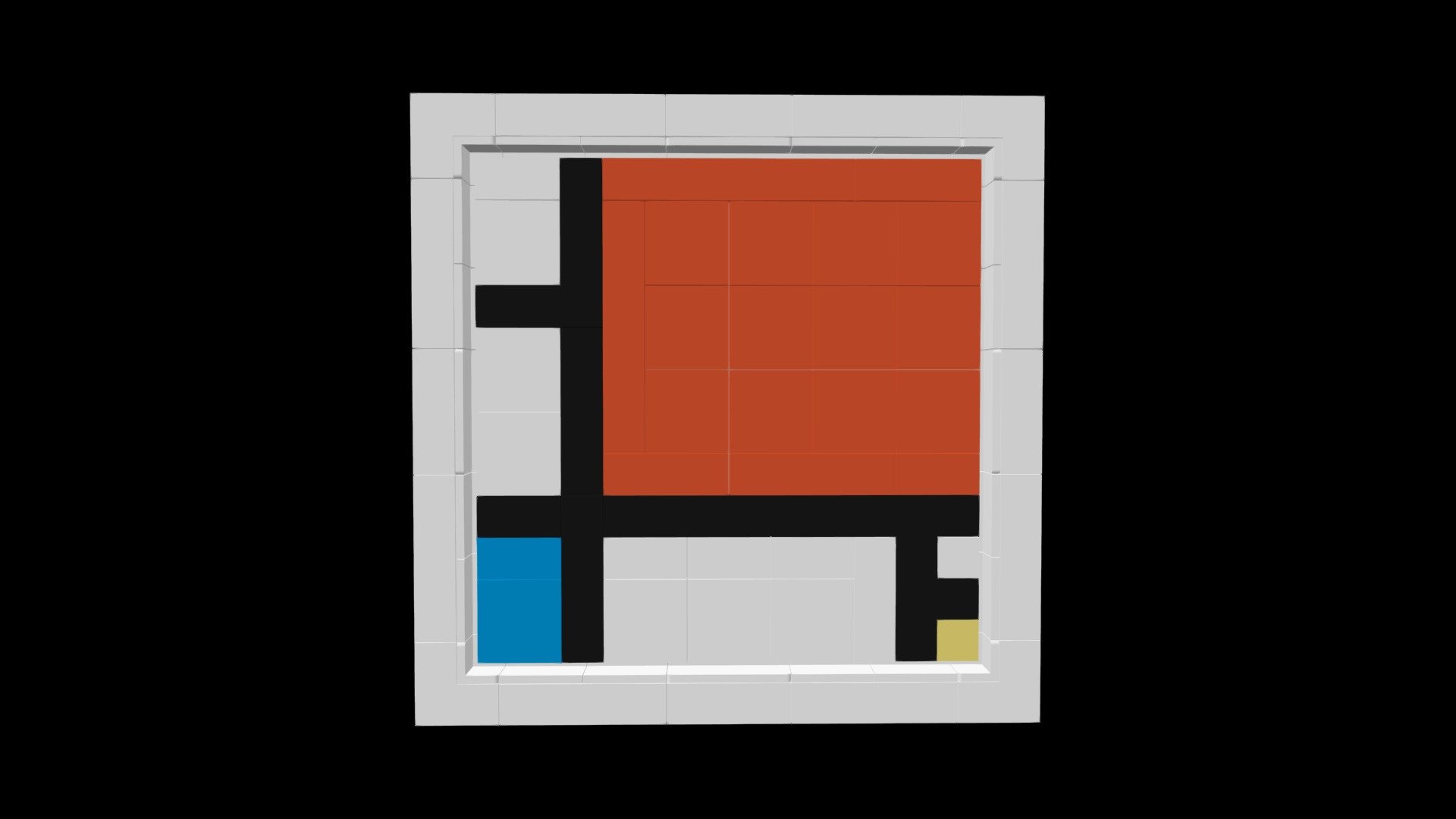 LEGO Piet Mondrian Composition 2 MOC [#0184] - 3D model by The Bobby ...