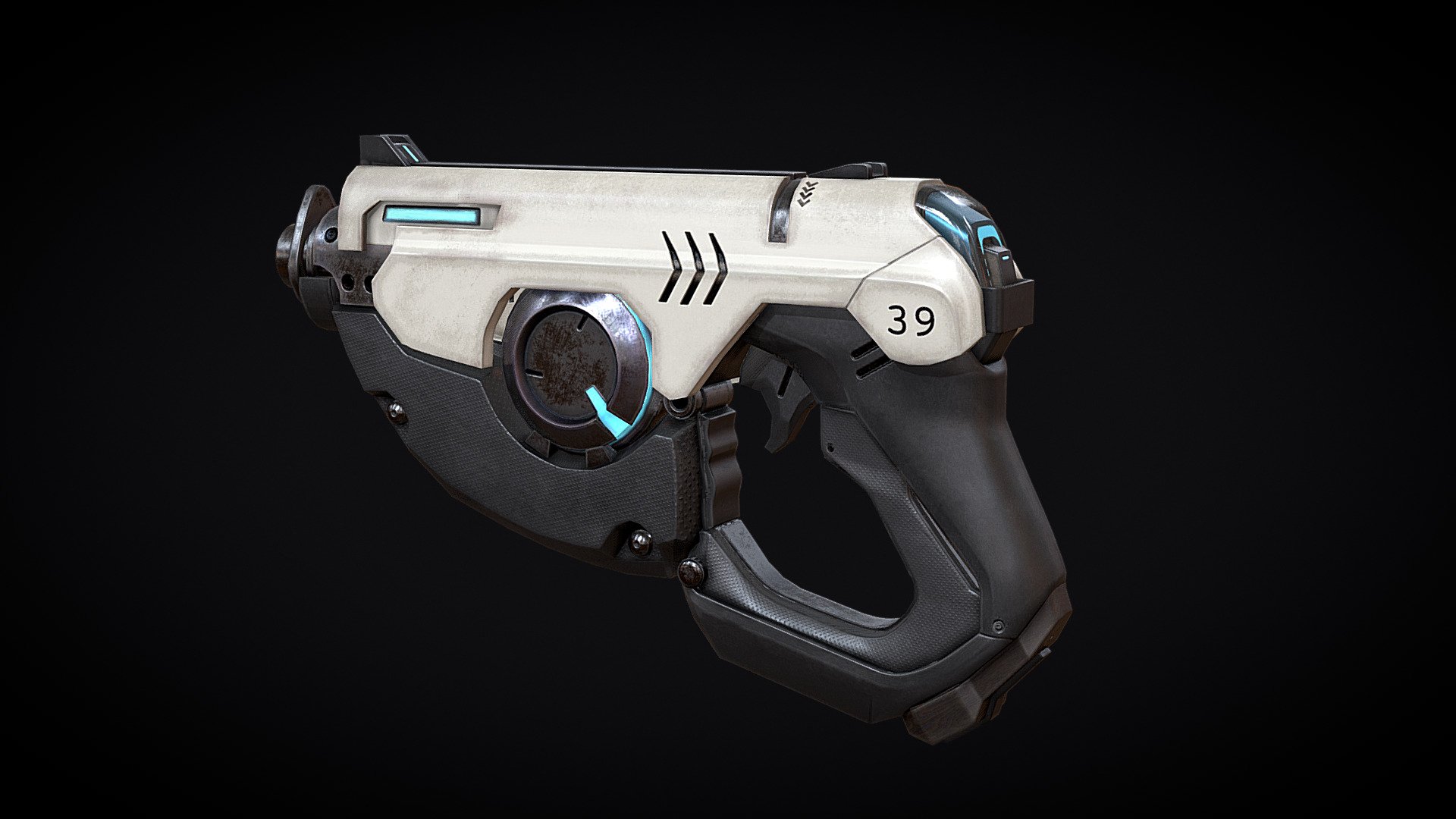 Overwatch Tracer Pistol - 3D model by Tom Seddon (@bloodmeat08 ...