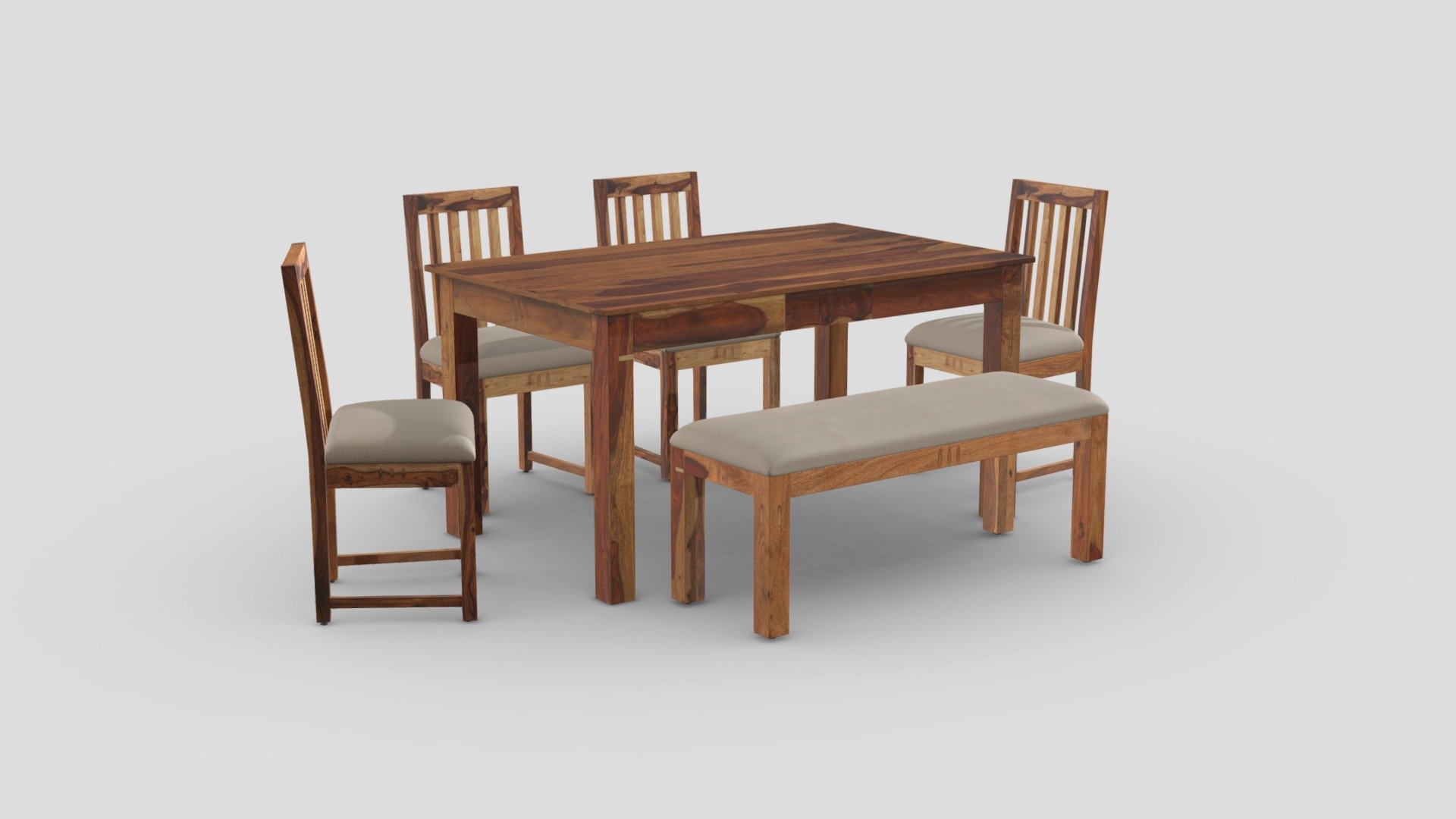 Pepperfry - Dining Set - 3D model by avataar.me [ac49332] - Sketchfab