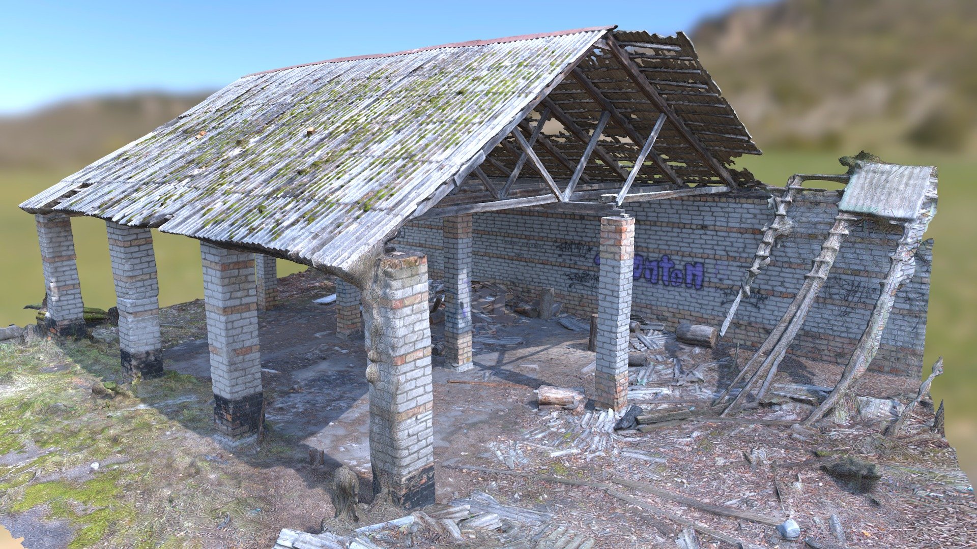 Derelict Soviet Warehouse Remains - Buy Royalty Free 3D model by ...