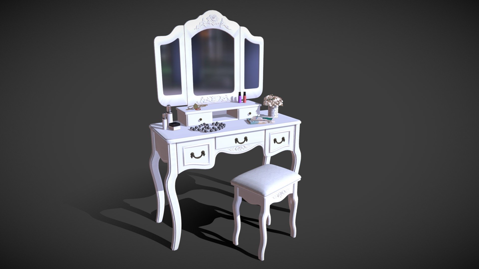 Dressing table - 3D model by AlLEXSam [ac4e1df] - Sketchfab