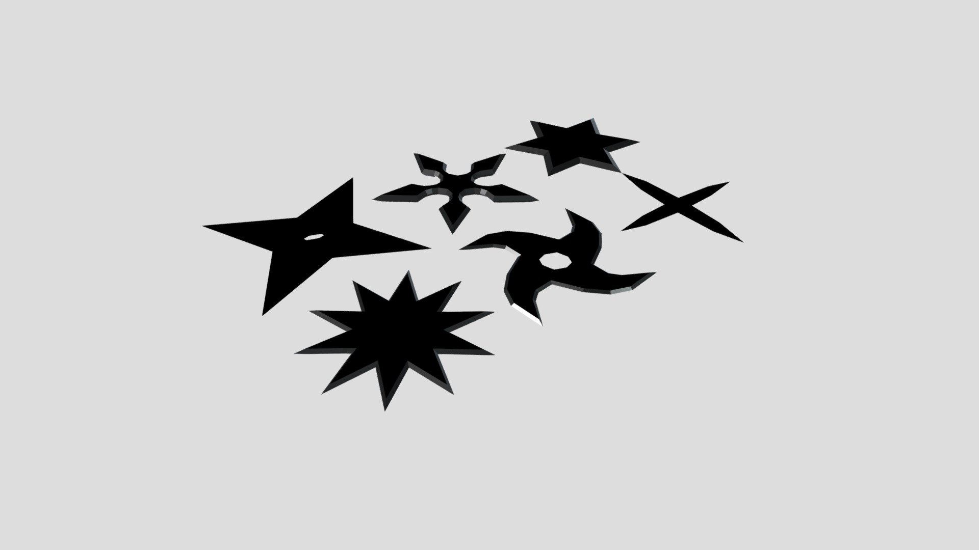 Shuriken Set - Download Free 3D model by Berkah3D [ac519d5] - Sketchfab