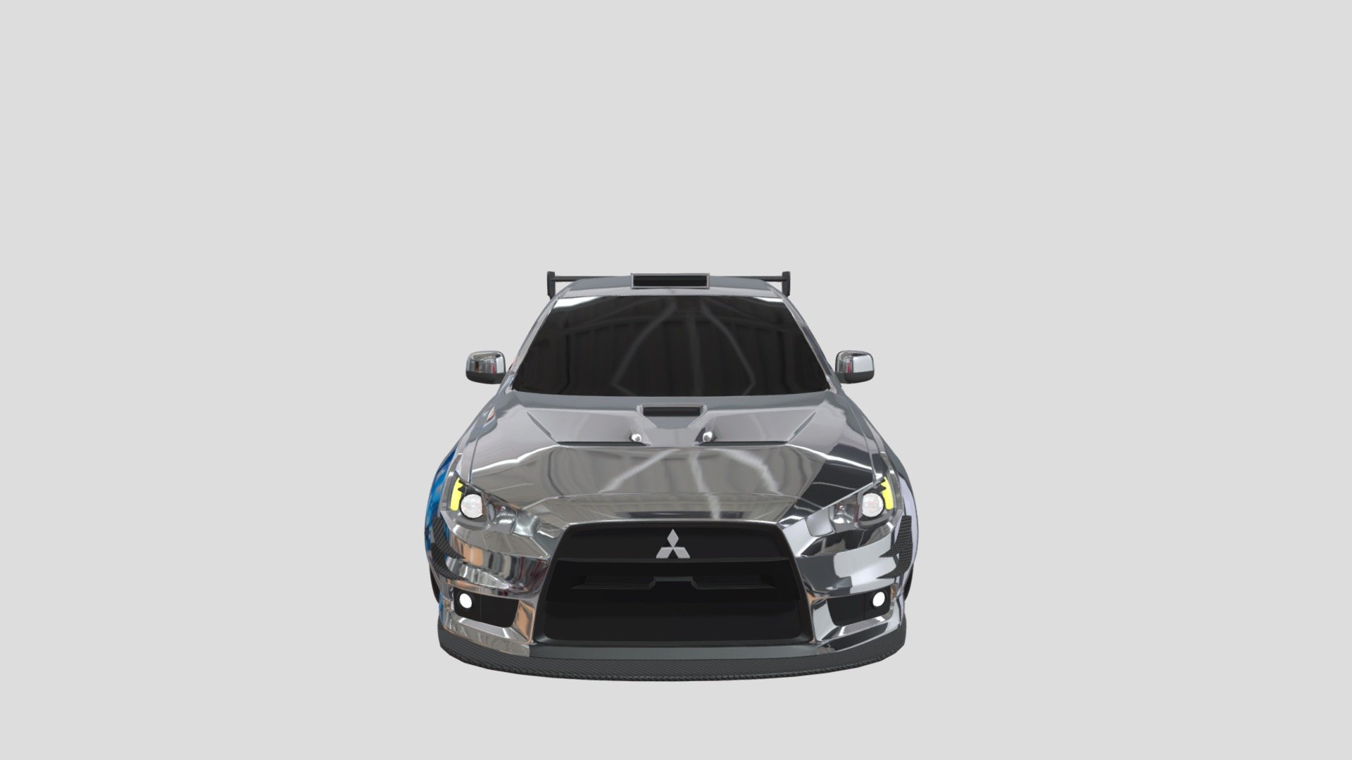 mitsubishi_lancer_evolution_x_time_attack_car - Download Free 3D model ...