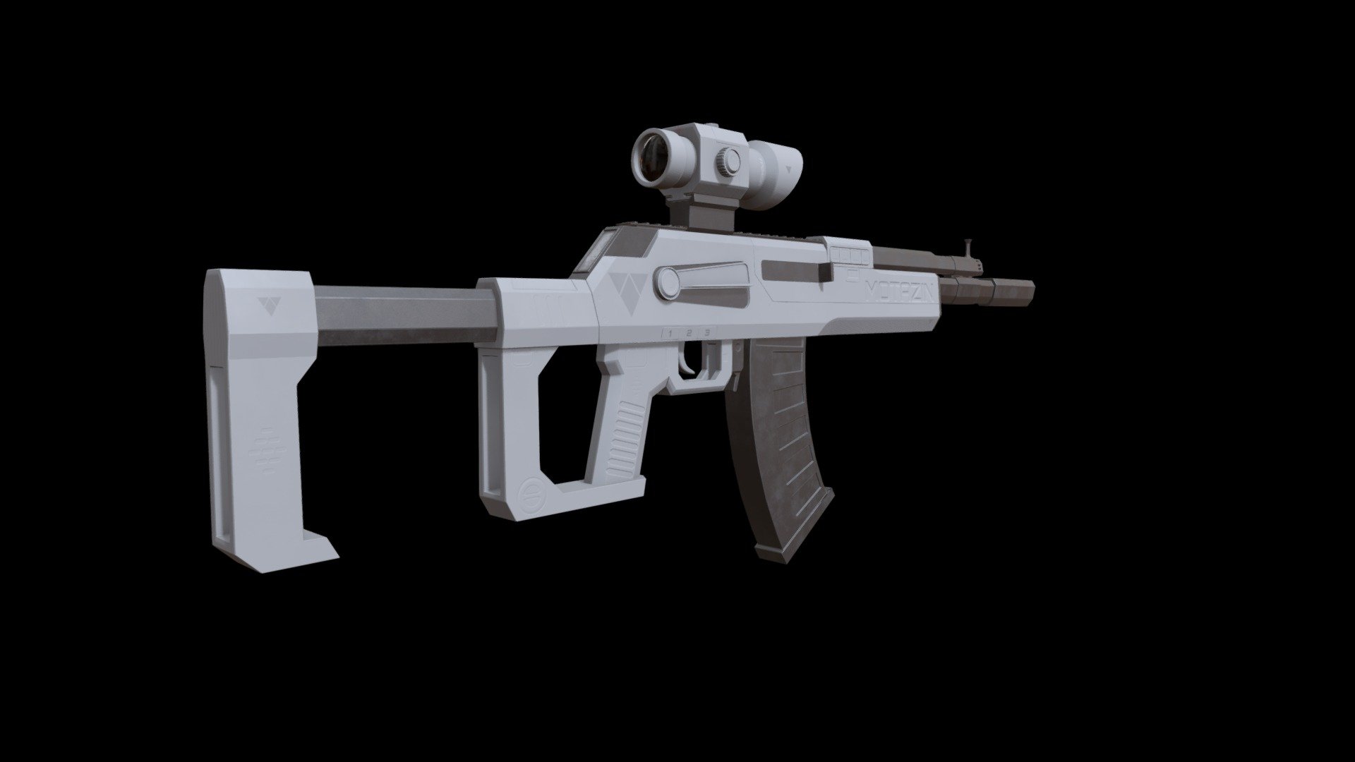 Sci-Fi Assault rifle - 3D model by MotazinVR (@mumen.osman) [ac56947 ...