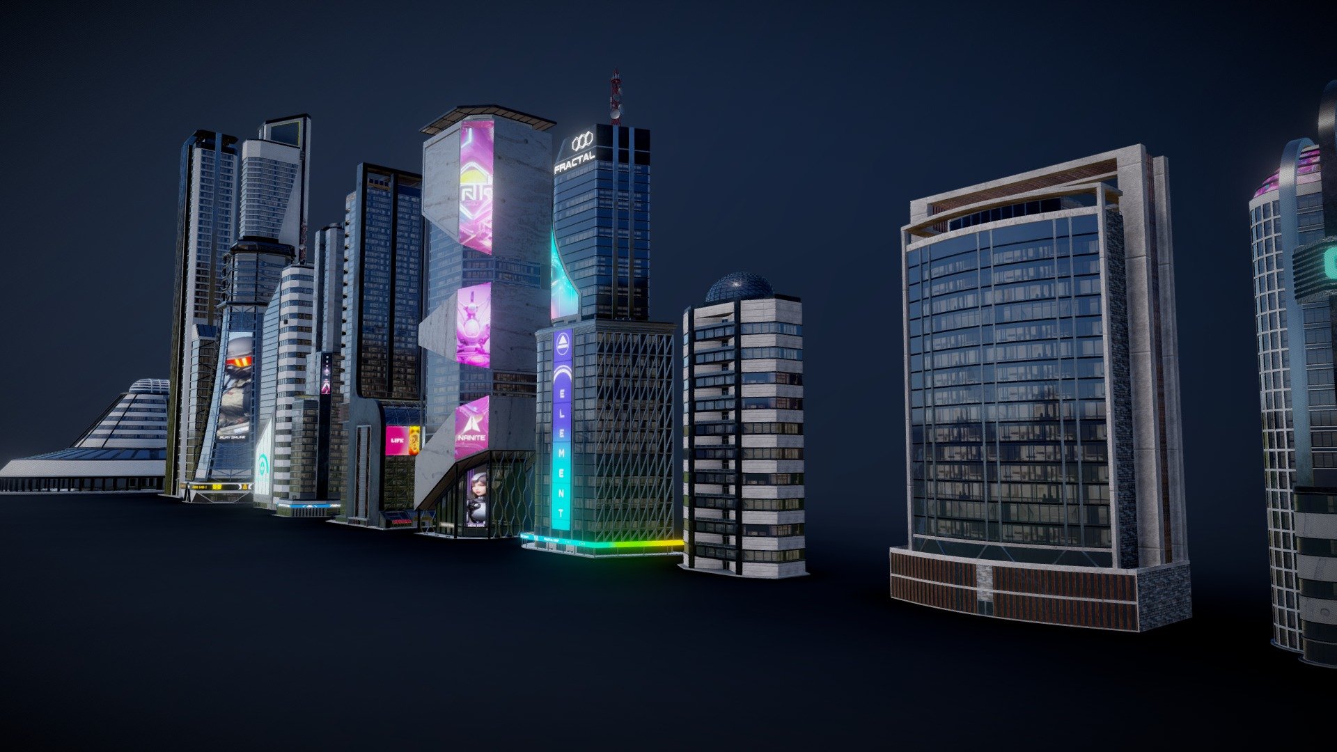 Modern Buildings city kit - Buy Royalty Free 3D model by alejo066 ...