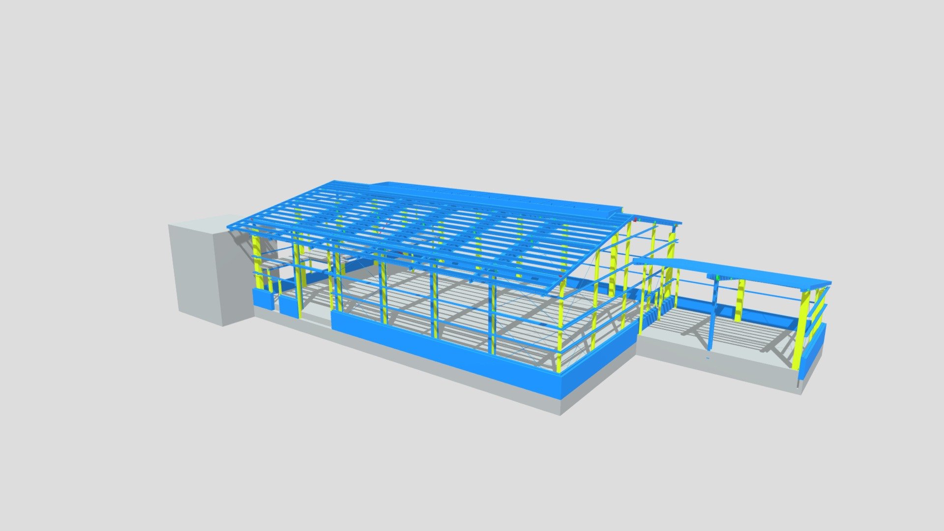 Steel hall 001 - 3D model by METIB Structural Engineering (@metib ...