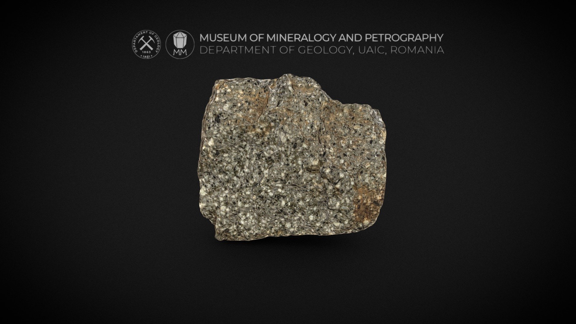Andesite (igneous rock), Romania - 3D model by Museum of Mineralogy and ...
