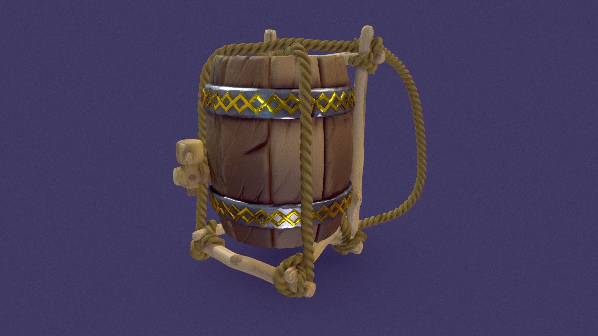 Dwarven Portable Beer Barrel - Download Free 3D model by Ischa Soetewey ...