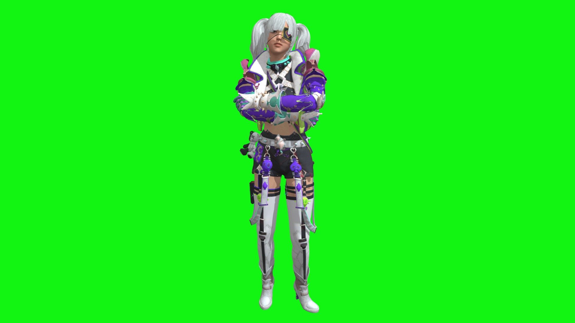 Fluroscent Jester set Angry Green screen - Download Free 3D model by YT ...