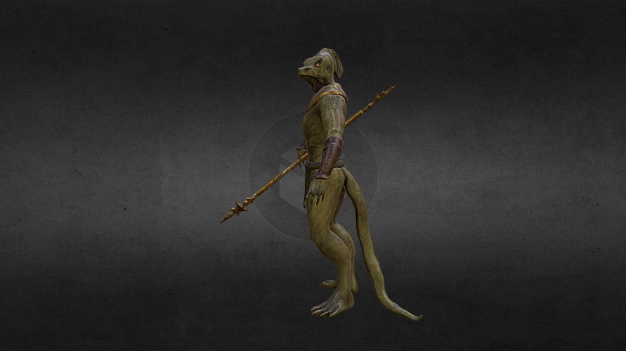 Lizard Man Animated - 3D model by Anna Lesniewska (@crowwhite47 ...