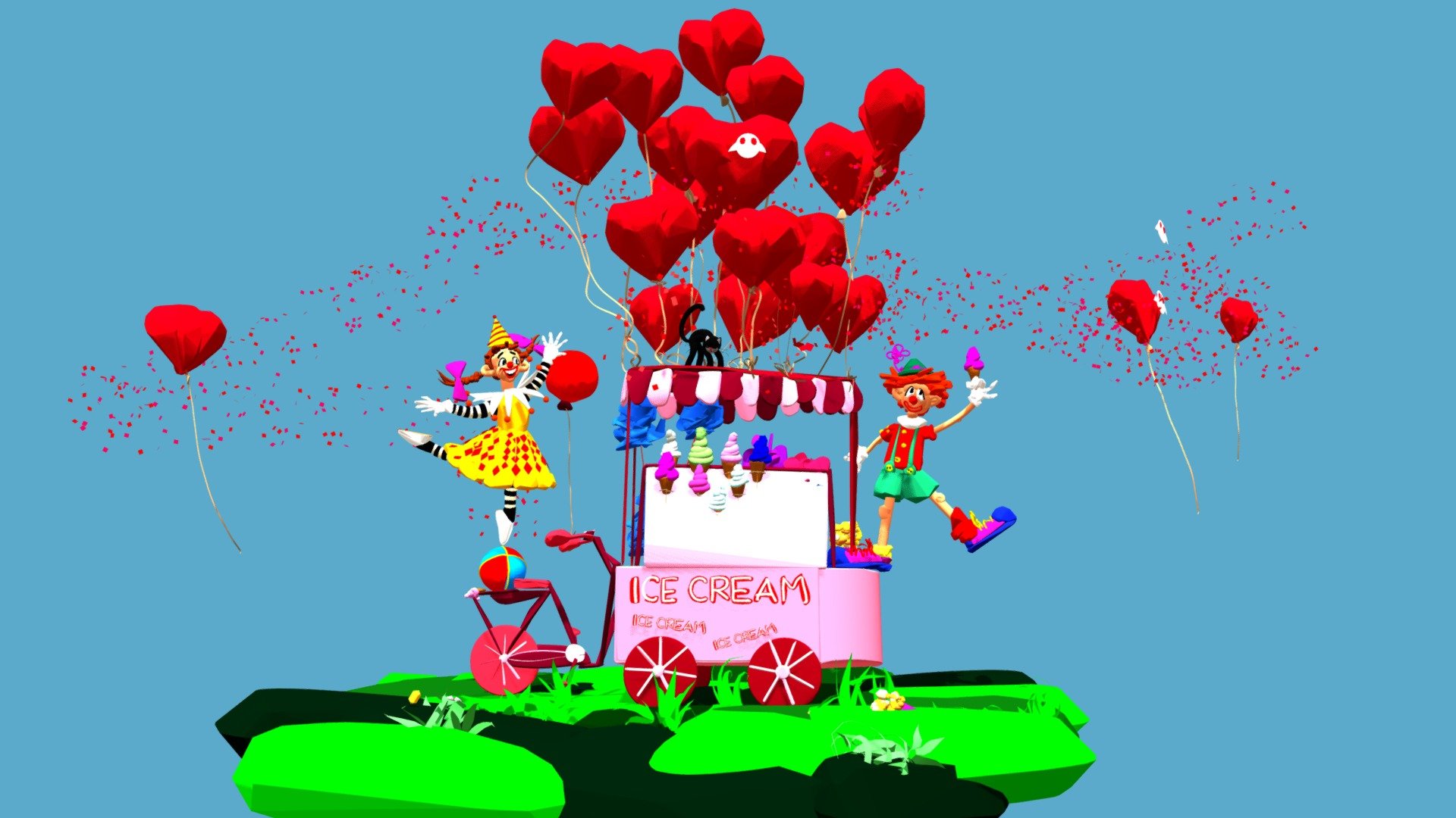 Happy Birthday ! - Download Free 3D model by Olga Nabatova (@Nabatova ...