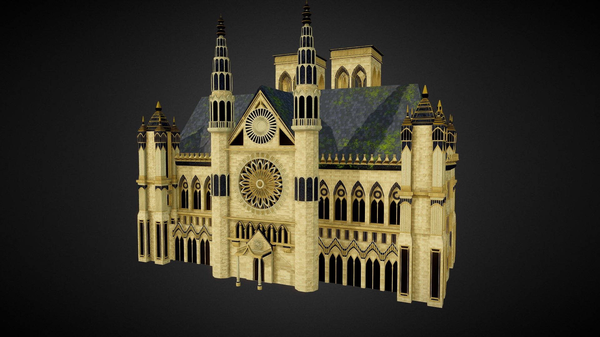 Gothic Revival Church - 3D Model - Download Free 3D model by EFADKZ ...