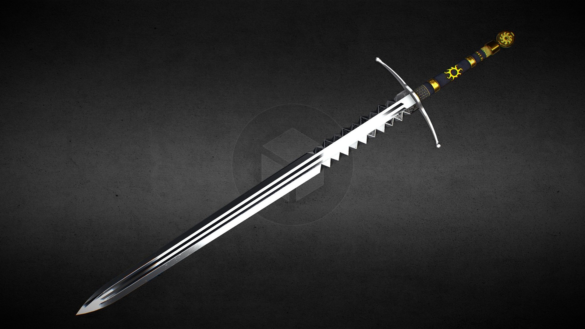 Sword The Great Sun (The Witcher 3 Restyling) - 3D model by Canary ...