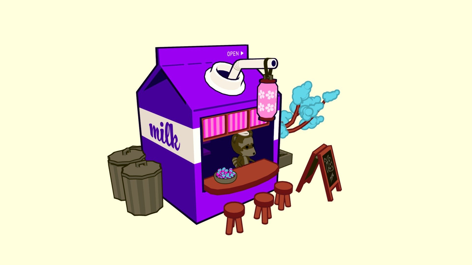 The Milk Bar - Download Free 3D model by ScientificWaffle [ac6e450 ...