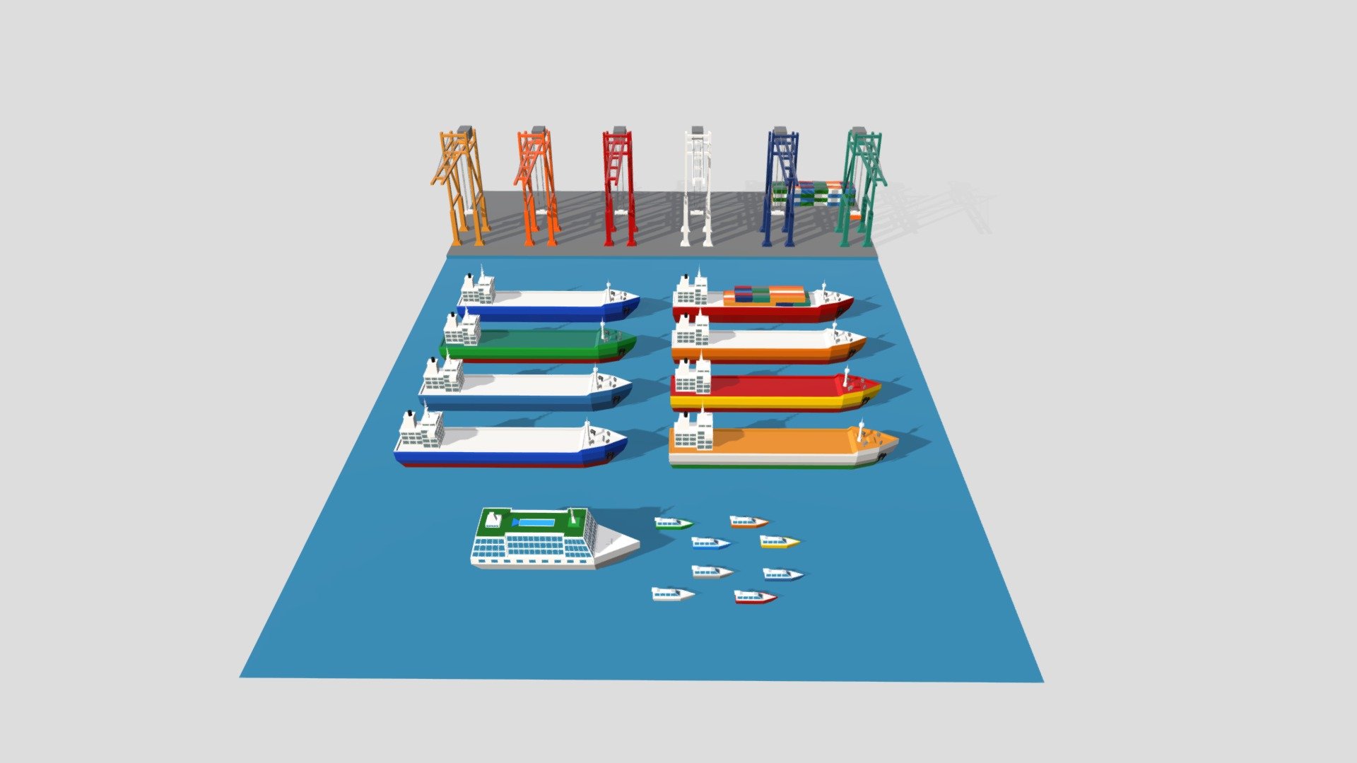 Waterway vehicles - 32 Colors - V9 City - Buy Royalty Free 3D model by ...