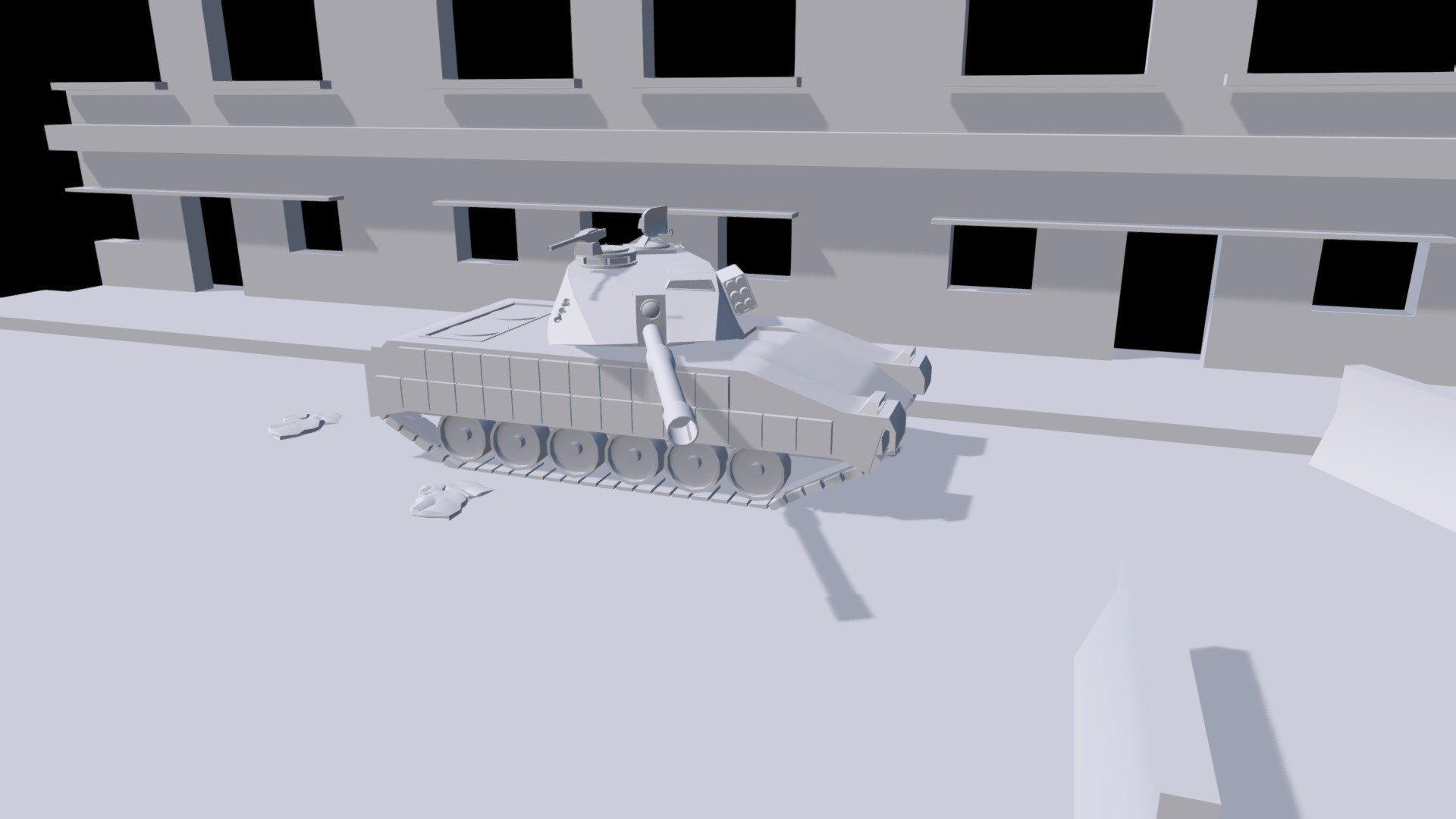 Tank in city - 3D model by Ethan L. (@rumbomaker) [ac75bb7] - Sketchfab