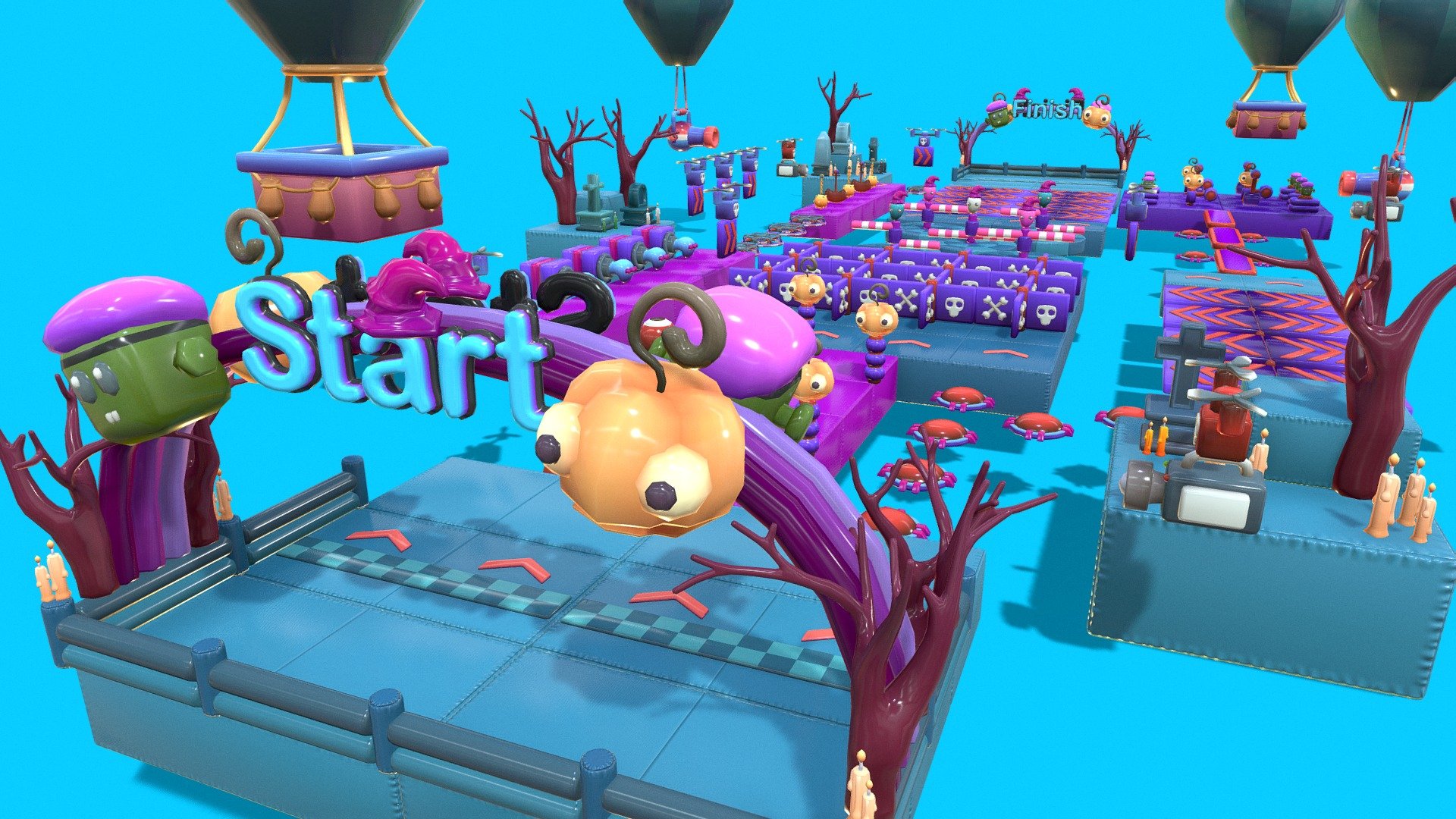 Cute Platformer Asset Pack - Halloween - Buy Royalty Free 3D model by ...