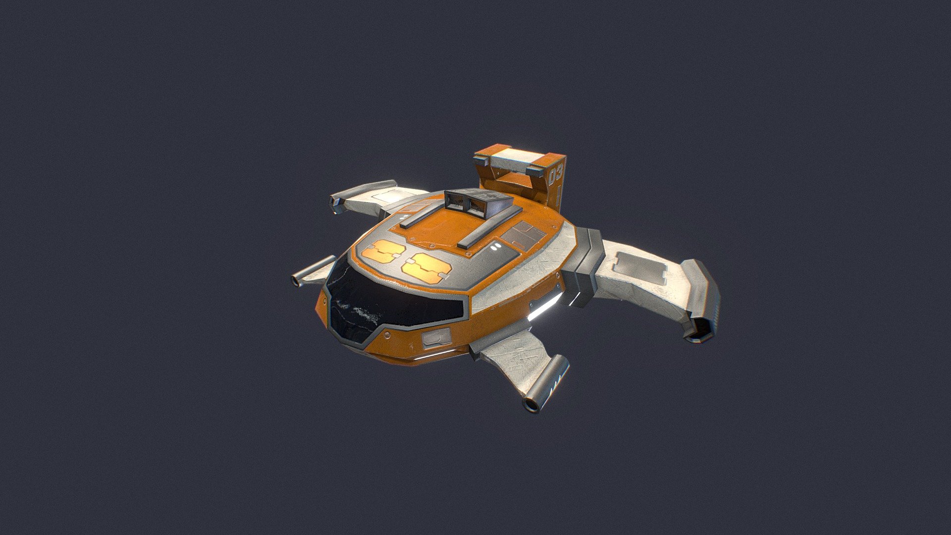 Low Poly Spaceship Fighter Stylized - Buy Royalty Free 3D model by ...