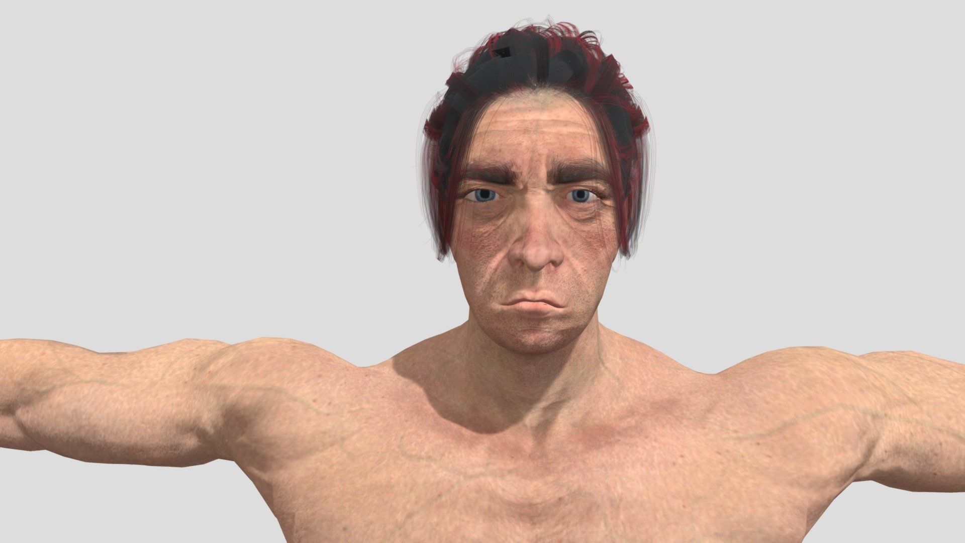Jonney Michael BiggButt RedBush aka Buff Dude OC - 3D model by Autistic ...