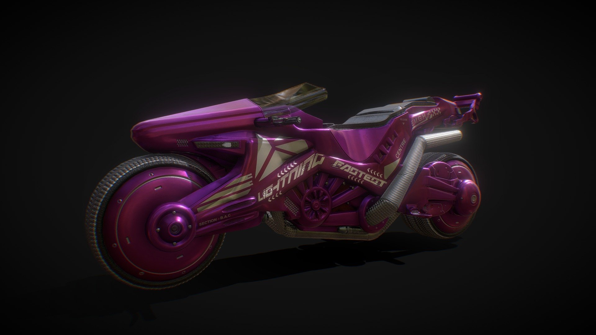Cyberpunk motorcycle - 3D model by _voxel_ [ac9412d] - Sketchfab
