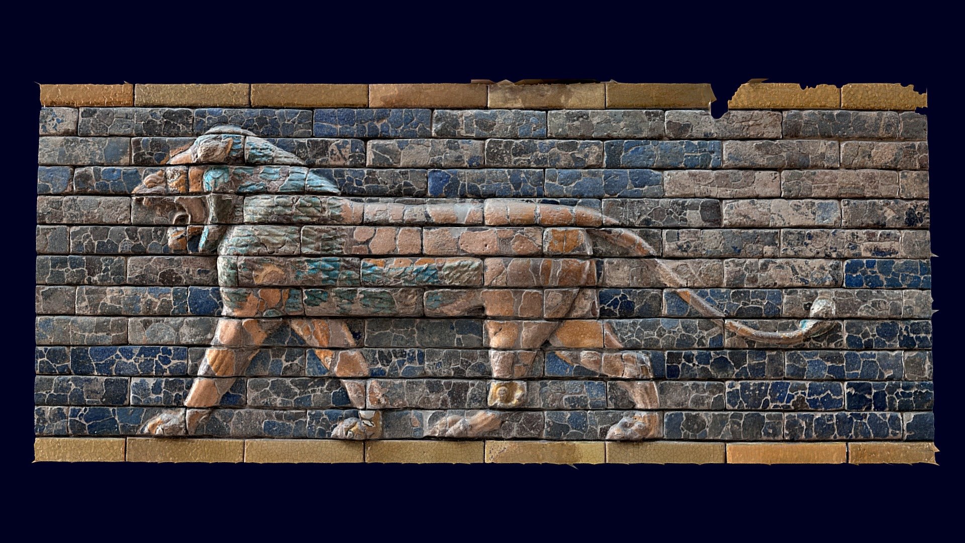 Striding Lion, Ishtar Gate - Download Free 3D model by danielpett ...