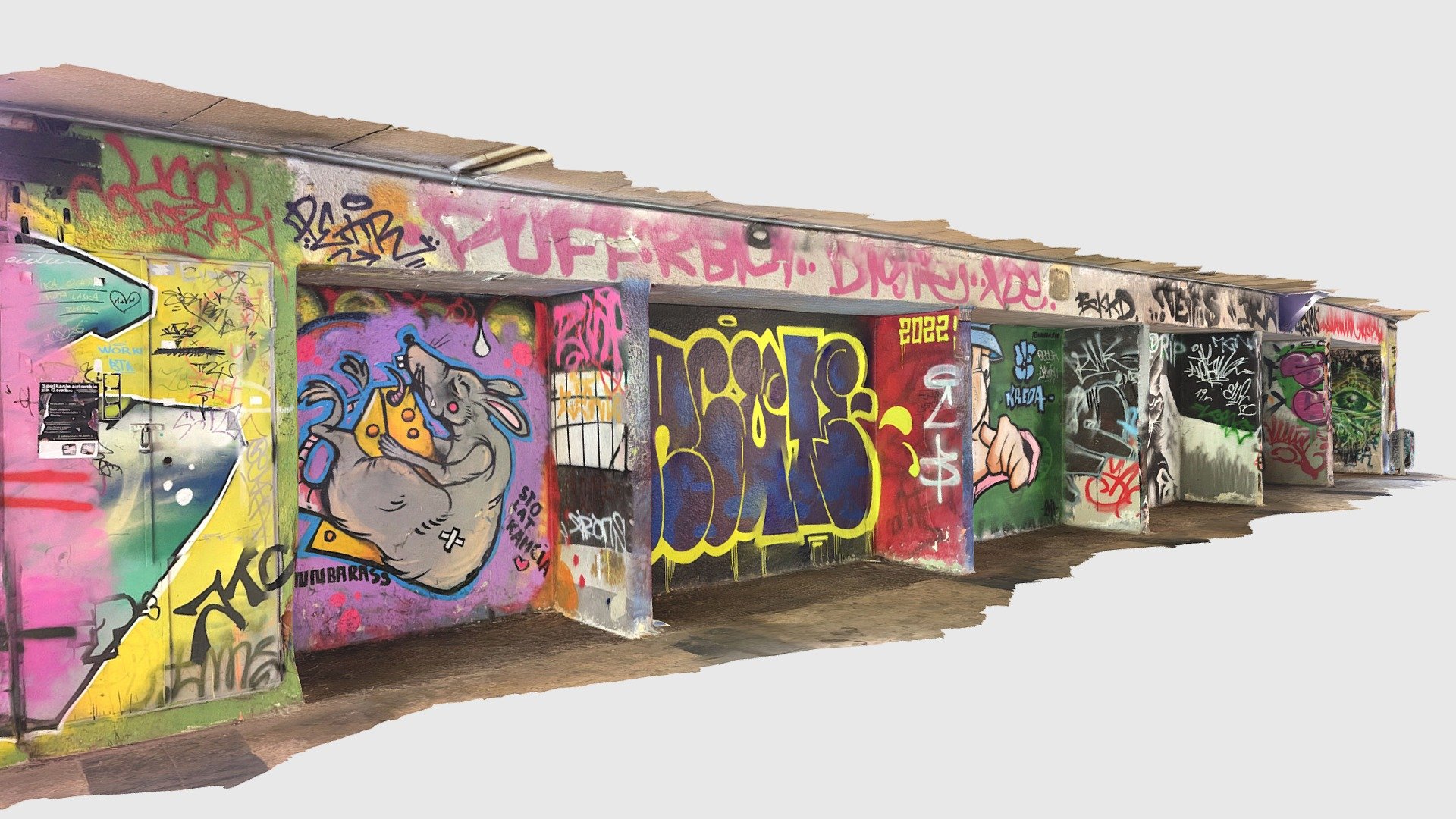 Graffiti wall 14 - Download Free 3D model by yaro.pro [ac9476d] - Sketchfab