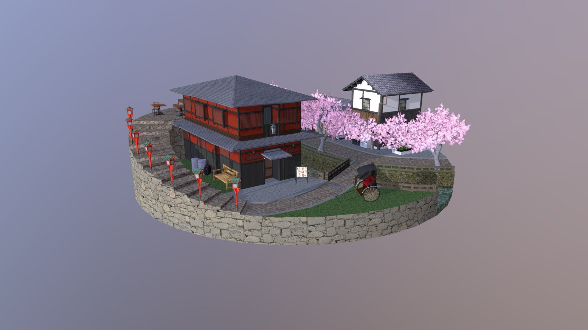 City Scene Kyoto - 3D model by BeauBemindt [ac94c53] - Sketchfab